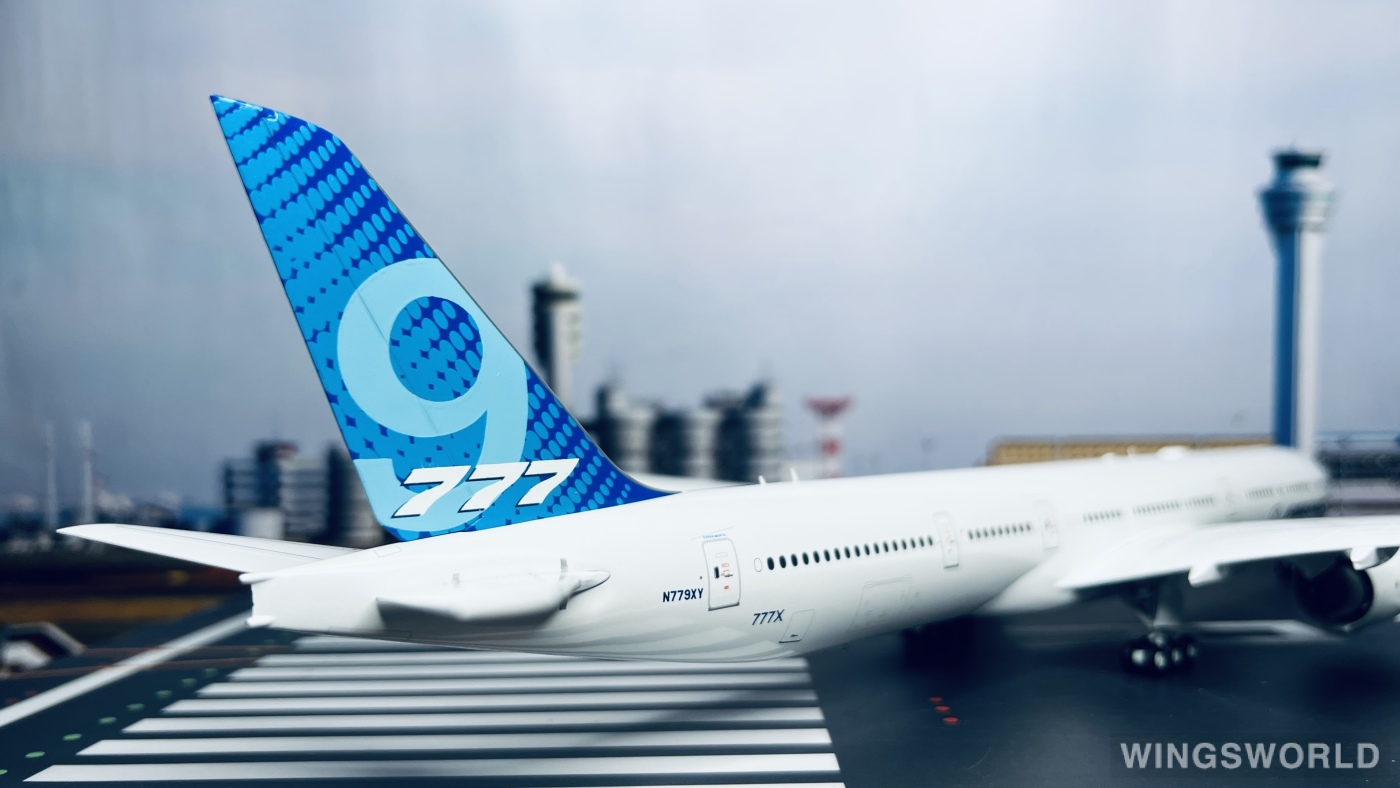 JC Wings 1:200 Boeing 777-9 Boeing 波音公司 LH2264 N779XY 三号机 可折叠翼尖的照片 作者:B ...