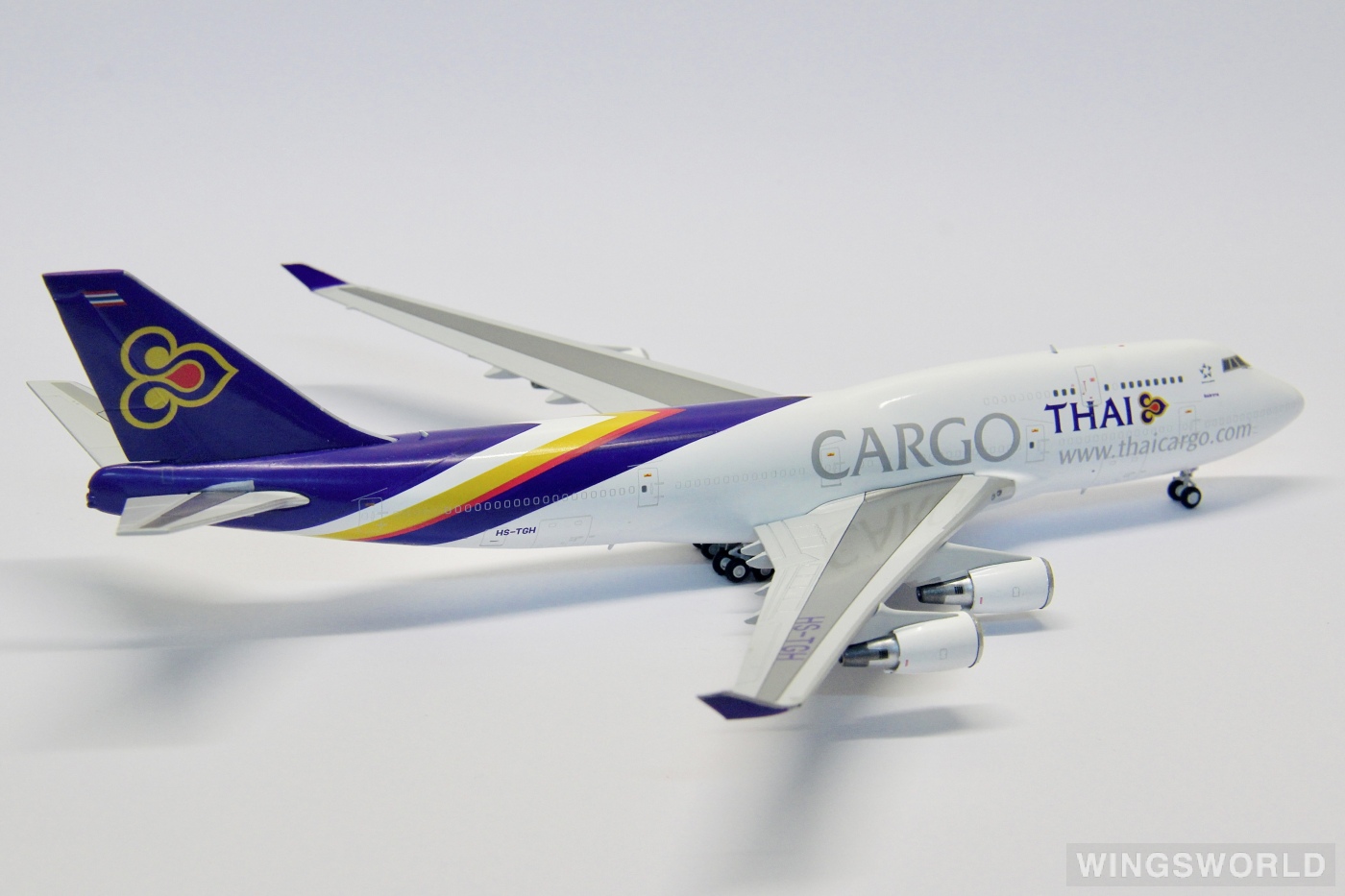 JC Wings 1:400 Boeing 747-400 Thai Airways 泰国国际航空 XX40016 HS-TGH 货机的照片 作者:环甲正中韧带 - 飞机模型世界资料库
