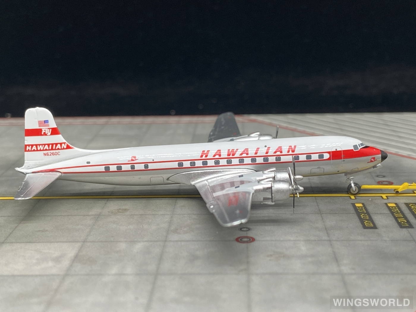 Geminijets 1:400 Douglas DC-6 Hawaiian Airlines 夏威夷航空 GJHAL986 N6260C 的照片 作者:图波列夫飞行大队 - 飞机模型世界资料库