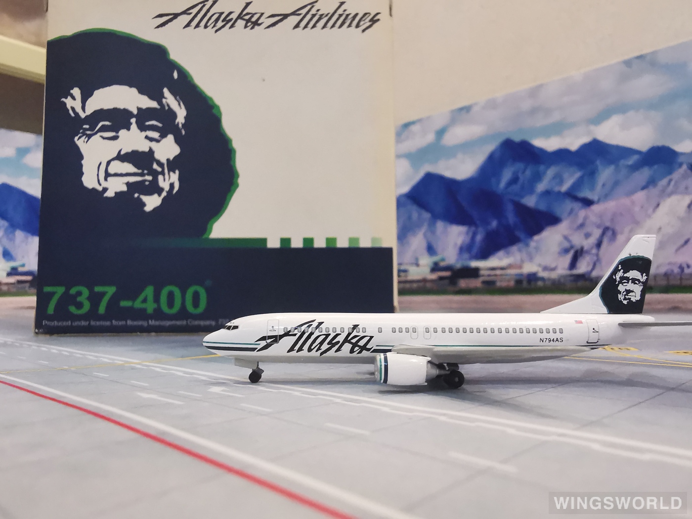 Dragon Models 1:400 Boeing 737-400 Alaska Airlines 阿拉斯加航空 55550 N794AS ...