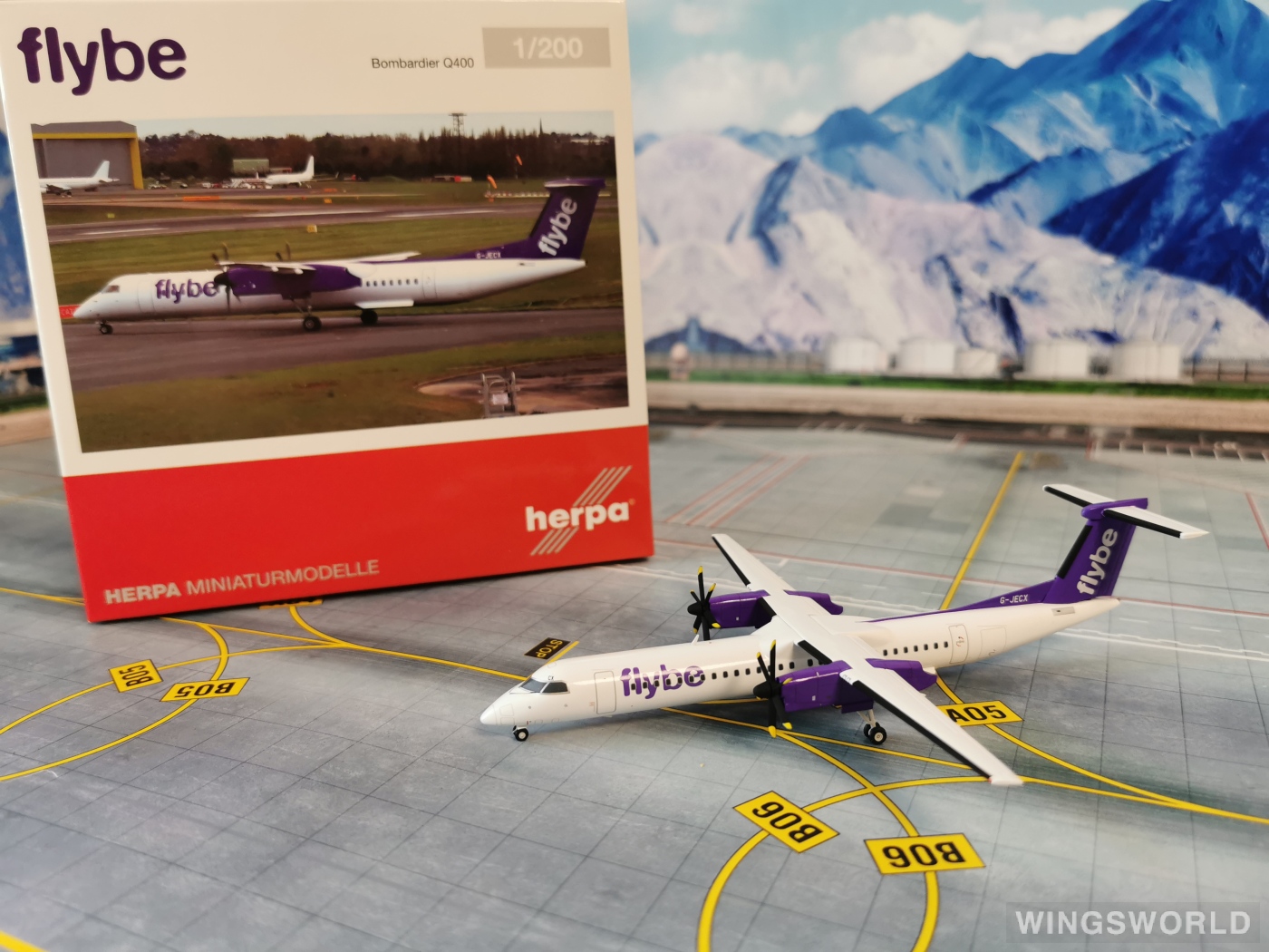 Herpa 1:200 Bombardier Dash 8-400 Flybe 弗莱比航空 572248 G-JECX 的照片 作者 ...