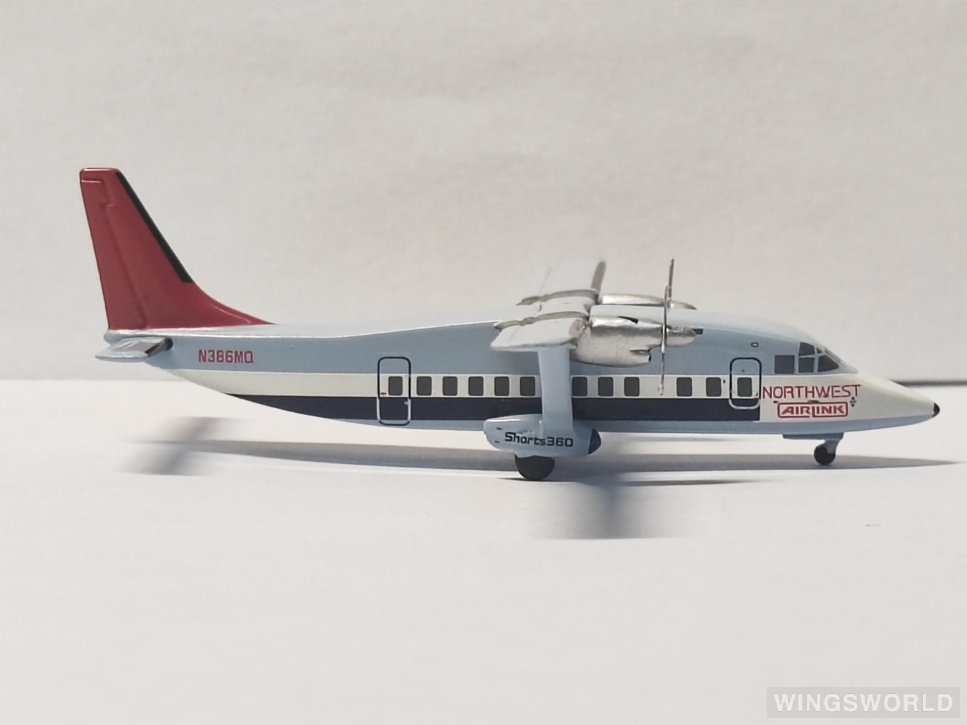 Geminijets 1:400 Short 360 Northwest Airlines 美国西北航空 GJNWA1115 N386MQ 的 ...