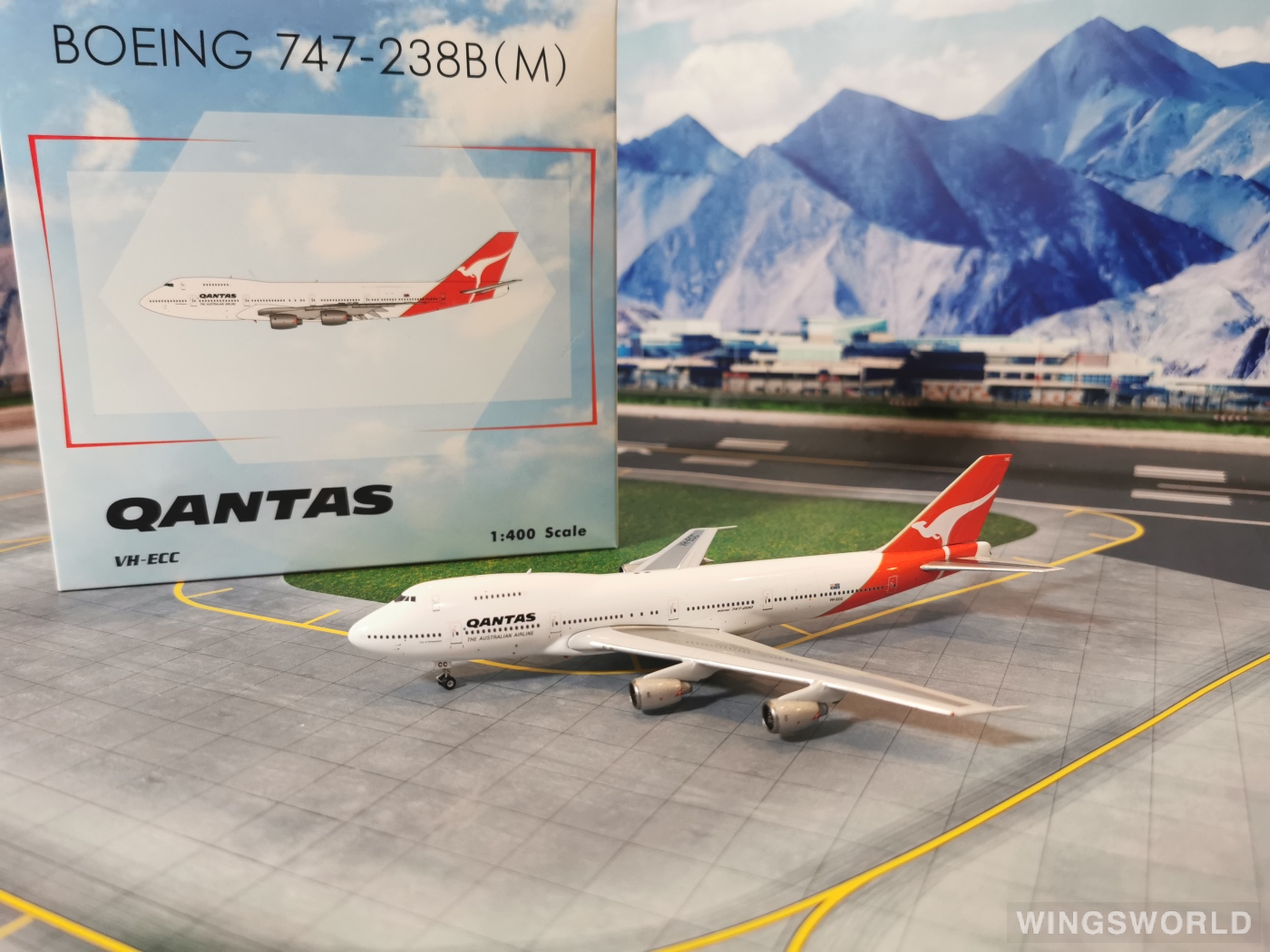 Phoenix 1:400 Boeing 747-200 Qantas 澳洲航空 PH04528 VH-ECC 的照片 作者:Monday31 ...