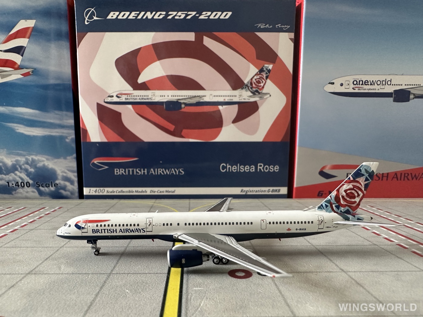 NGmodels 1:400 Boeing 757-200 British Airways 英国航空 NG53043 G-BIKB 切尔西玫瑰 ...