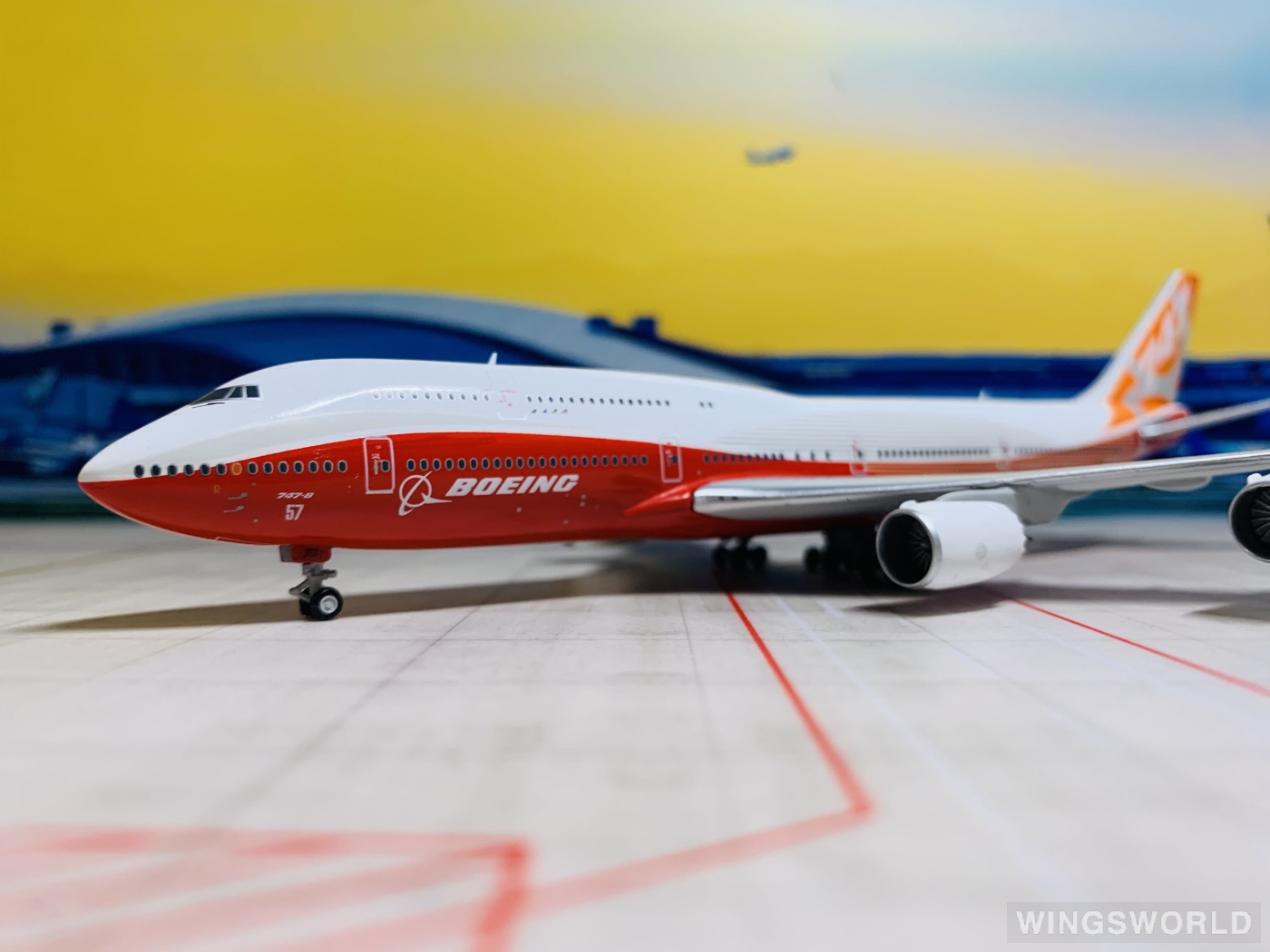 JC Wings 1:400 Boeing 747-8 Boeing 波音公司 XX4001 N6067E 日出涂装的照片 作者:叶子翎 ...