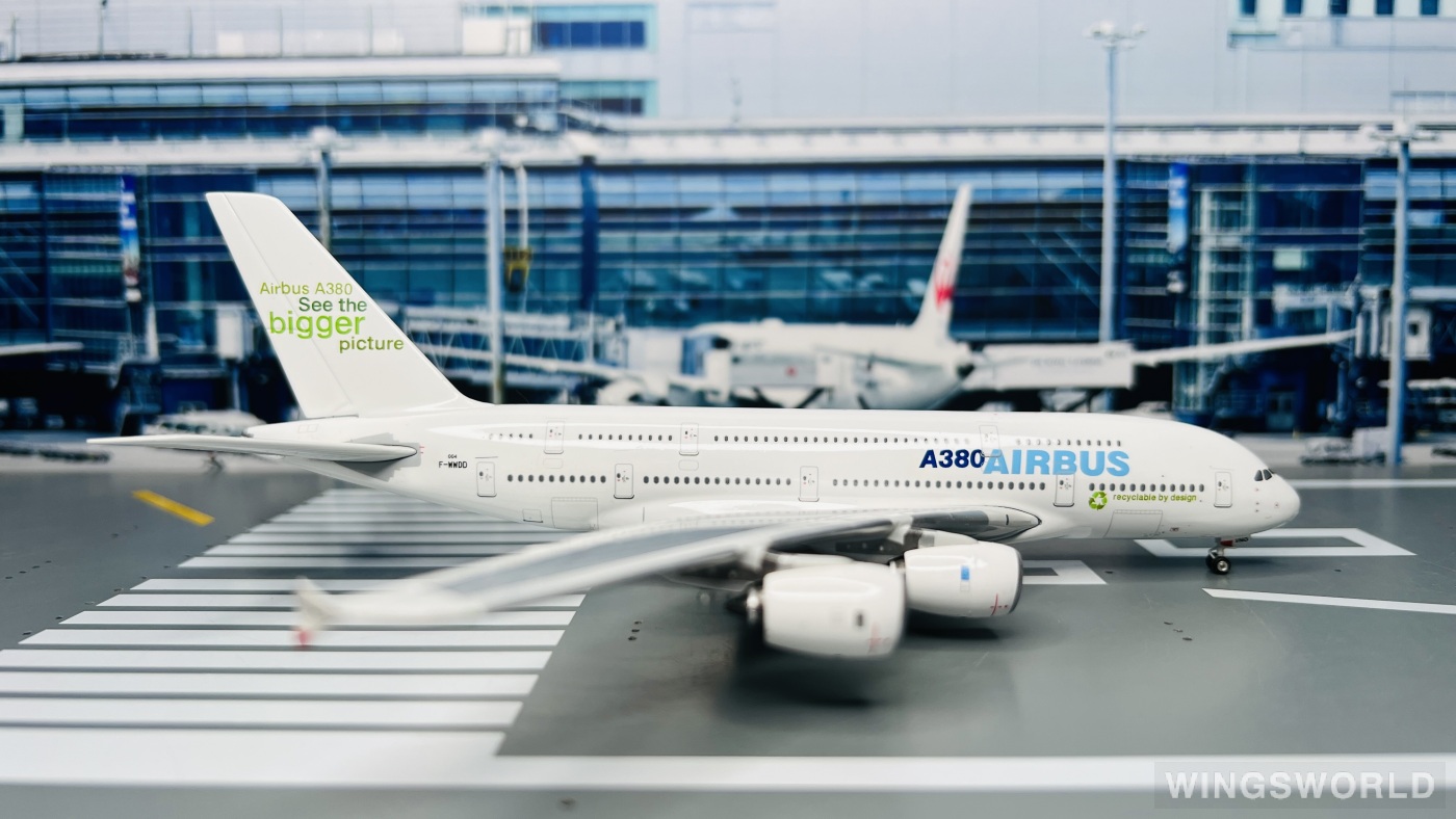 Phoenix 1:400 Airbus A380-800 Airbus 空中客车 PH10253 F-WWDD 环保涂装的照片 作者:JohnnyTS - 飞机模型世界资料库