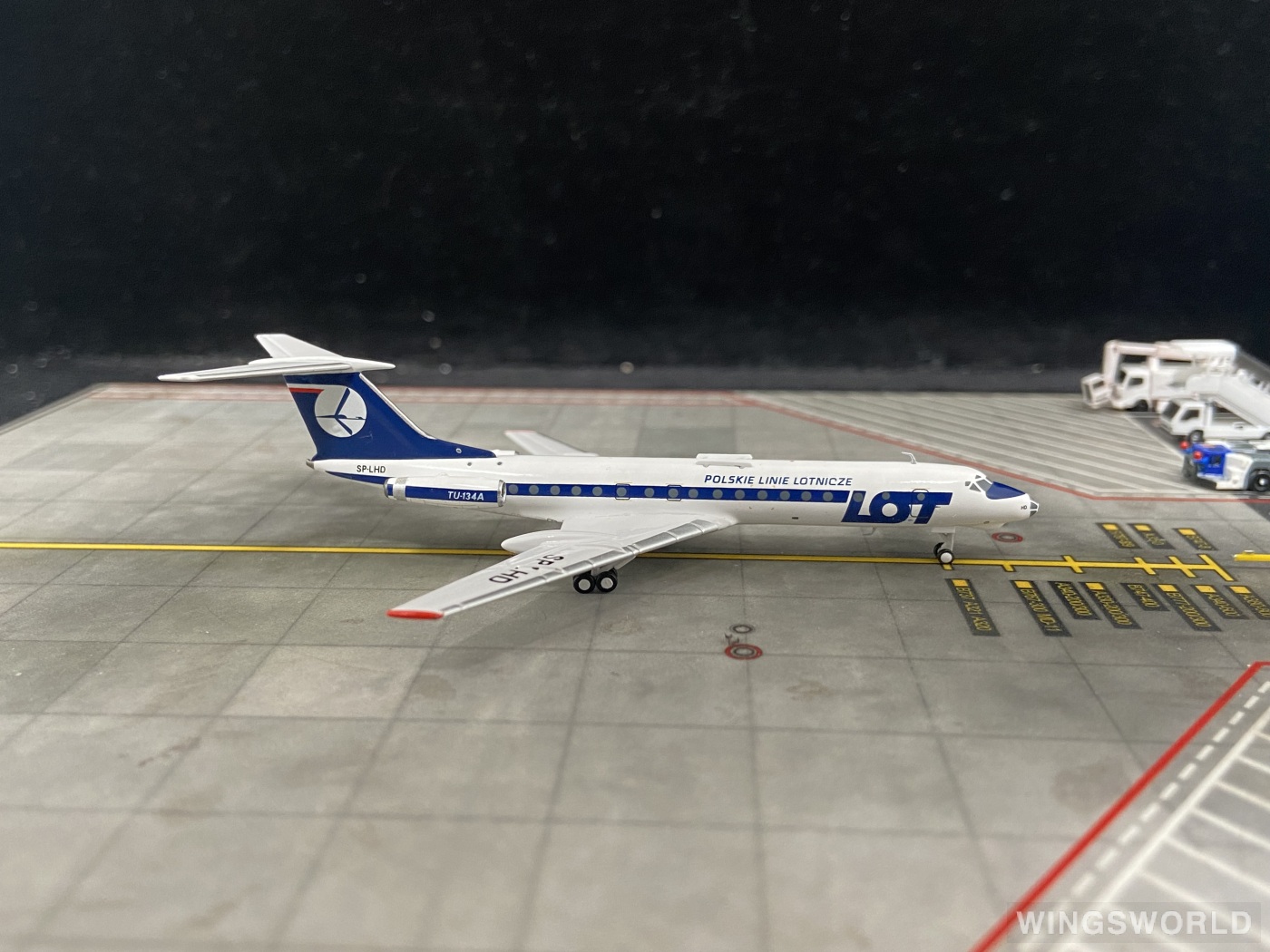 Pandamodel 1:400 Tupolev TU-134 LOT 波兰航空 62412 SP-LHD 的照片 作者:图波列夫飞行大队 ...