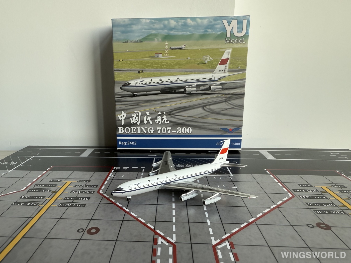 YU MODEL 1:400 Boeing 707-300 CAAC 中国民航 YU37001 2402 的照片 作者:暴雨梨花针 - 飞机 ...