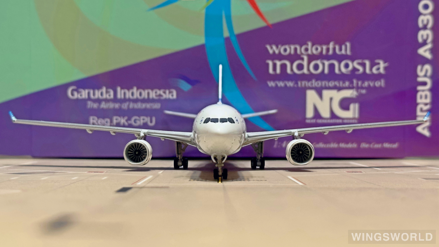 NGmodels 1:400 Airbus A330-300 Garuda Indonesia 印度尼西亚鹰航 NG62058 PK-GPU ...